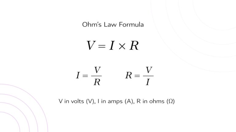 Ohm’s Law Formula Explained (V=IR) + Examples & Limitations